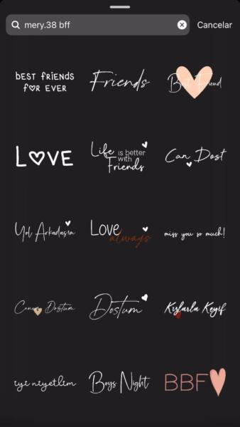 İnstagram Gif Kodları & İnstagram Gif İsimleri